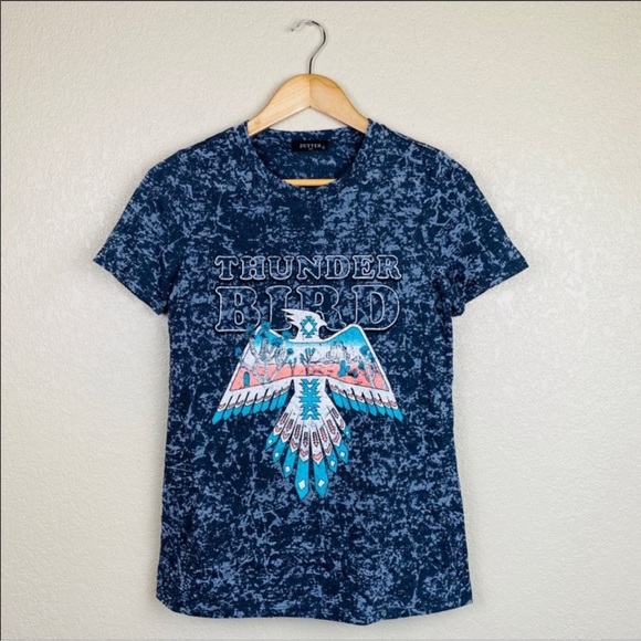 zutter | Tops | Zutter Thunder Bird Tie Dye Graphic Tshirt Short ...